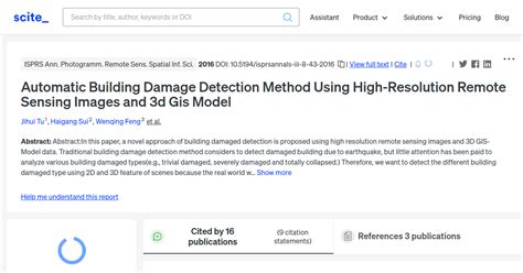 Automatic Building Damage Detection Method Using High Resolution Remote