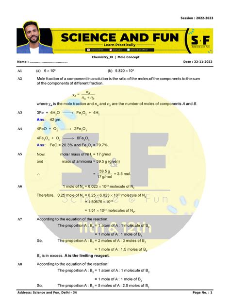 Chapter 1 Some Basic Concepts Of Chemistry Answer Pdf