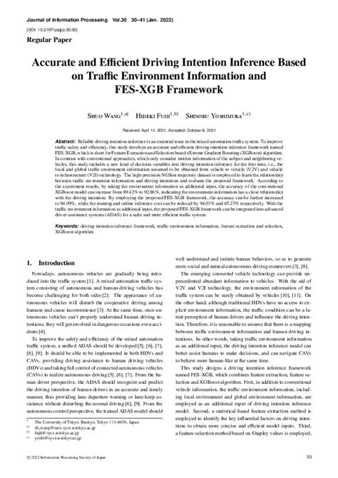 Pdf Accurate And Efficient Driving Intention Inference Based On