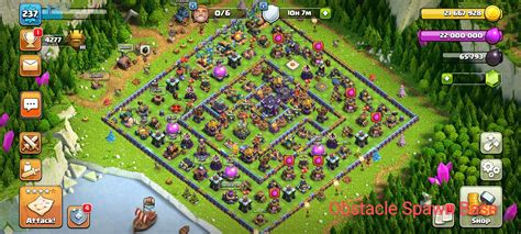 Obstacle Spawn Base And War Farm Bases I Use 😁😁 Rclashofclans