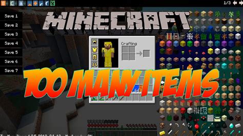 Minecraft 161 Como Instalar Too Many Items Mod Hd Youtube