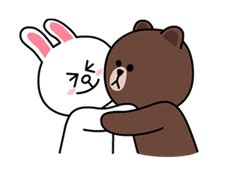 Brown Cony LINE WhatsApp Sticker GIF PNG