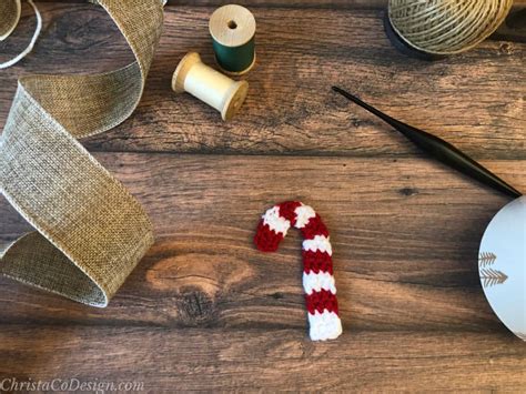 Free Flat Candy Cane Crochet Pattern Christacodesign