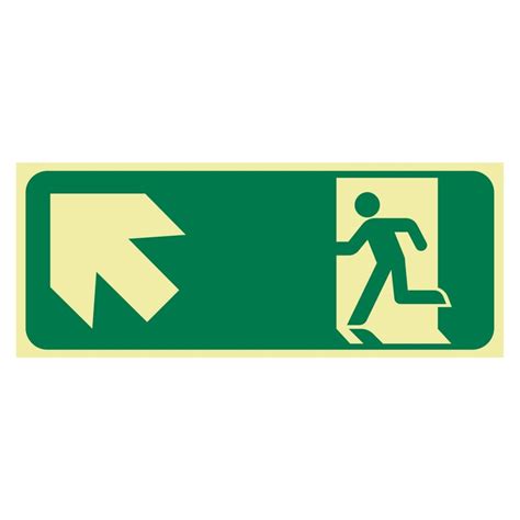 Exit Sign Running Men Arrow Top Left Buy Now