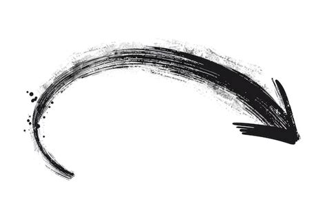 Grunge Curved Arrow Illustration Premium AI Generated Image