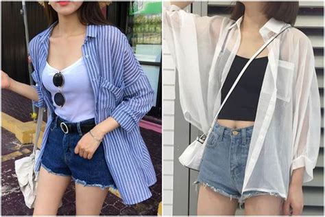 20 ไอเดียเสื้อเชิ้ต กางเกงขาสั้น แฟชั่นหน้าร้อนสไตล์เกาหลี Ladyissue เว็บรีวิวเครื่องสำอาง