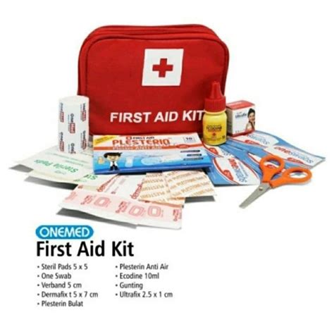 Jual Peralatan P3k First Aid Kit Red Bag Set Onemed Shopee Indonesia