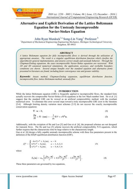 Alternative And Explicit Derivation Of The Lattice Boltzmann Equation For The Unsteady