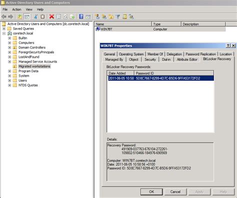 Migrating Bitlocker Enabled Machines To Another Domain CTGlobal