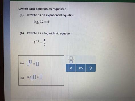 solved rewrite each equation as requested a rewrite as an