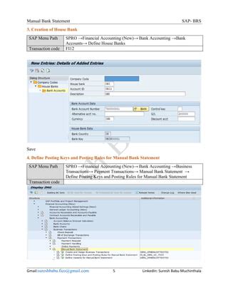 Sap Manual Bank Statement Process Flow PDF