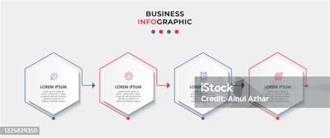 아이콘과 4가지 옵션 또는 단계가 있는 비즈니스 인포그래픽 디자인 템플릿 벡터입니다 프로세스 다이어그램 프레젠테이션 워크플로 레이아웃 배너 플로우 차트 정보 그래프에 사용할