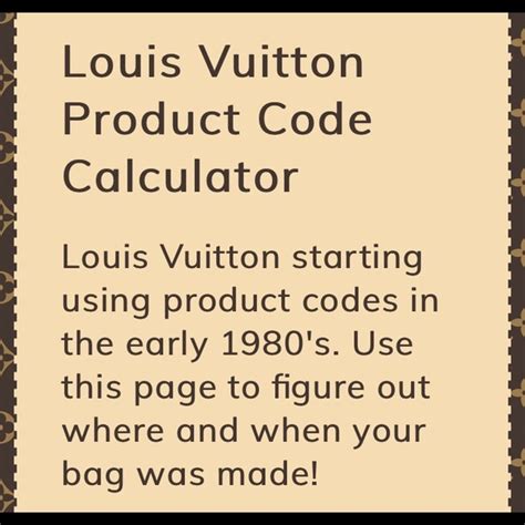 Louis Vuitton Other Louis Vuitton Date Code Calculator Poshmark