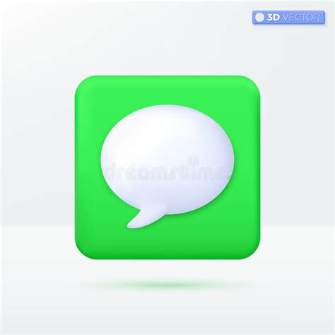 Dialog Or Chat Speech Bubble App Icon Symbols Chat Message Message Talk Concept 3d Vector