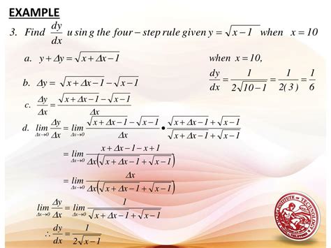 Ppt The Derivative And Differentiation Of Algebraic Functions