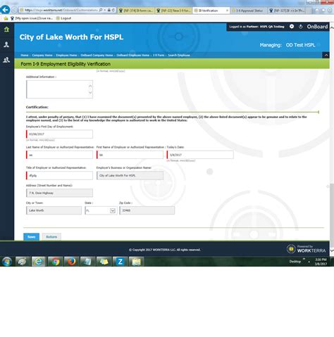 Nf 379 I9 Form Return Button Visible On Selecting Reset Button While Managing Employee