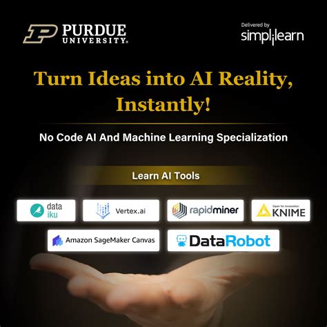 simplilearn on linkedin no code machine learning professional certificate course