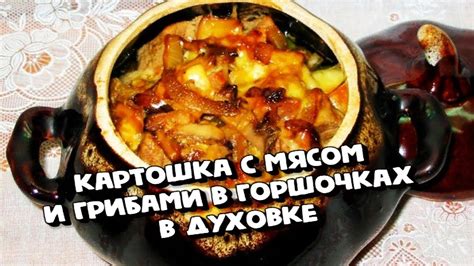 КАРТОШКА С МЯСОМ И ГРИБАМИ В ГОРШОЧКАХ В ДУХОВКЕ Youtube