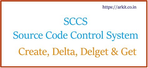 sccs version control software implementation steps arkit
