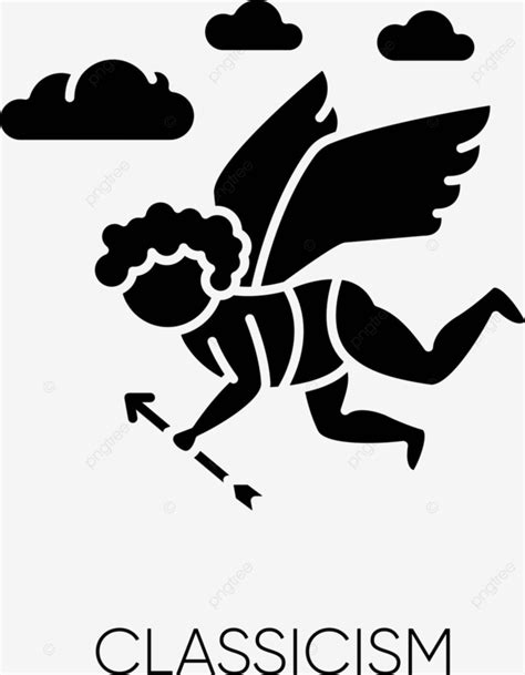 Classicism Black Glyph Icon Movement Europe Illustration Vector