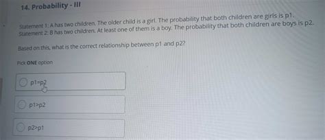 14 Probability Iii Statement 1 A Has Two Studyx 14 Probability Iii Statement 1 A Has Two Studyx