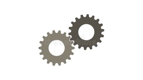 Two Gear Cog Wheels Rotate Move In A Circle Motion Graphics Shape Animation Stock Footage
