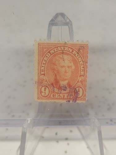Thomas Jefferson Red Rare 9 Cent Us Postage Stamp Vintage Collectible