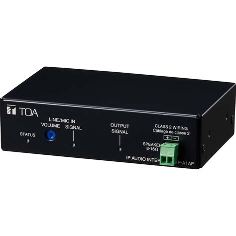 Toa Electronics Ip A1af Network Poe Ip Audio Interface Ip A1af