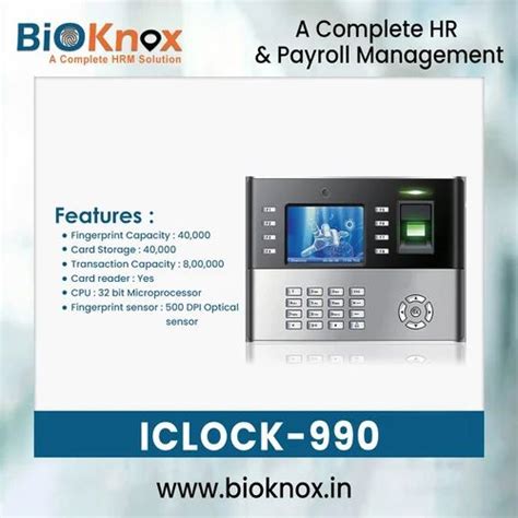 Essl Iclock 990 Finger Rfid Biometric Time Attendance Cum Access Control System At Best Price In