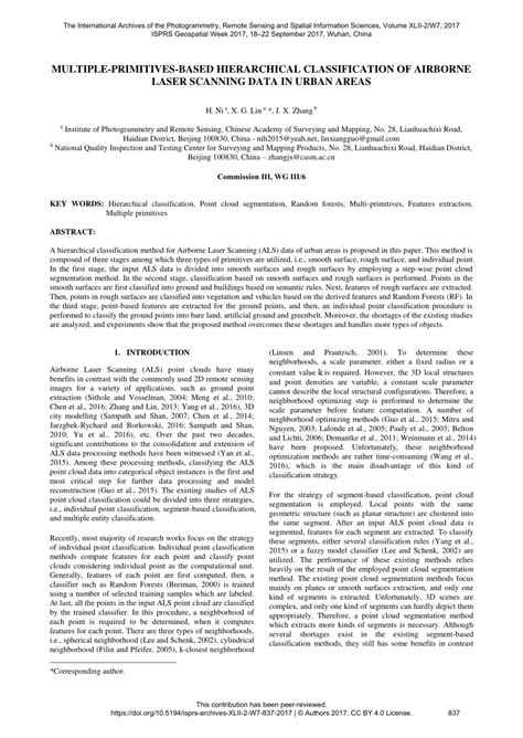 Pdf Multiple Primitives Based Hierarchical Classification Of Airborne