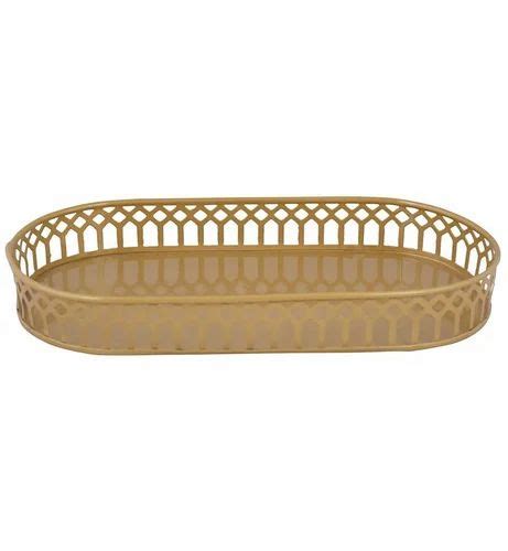 Metal Oval Tray At ₹ 210piece Oval Wooden Tray In Moradabad Id