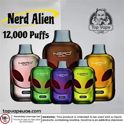Nerd Alien 12000 Puffs Disposable Vape Device Top Vape Uae