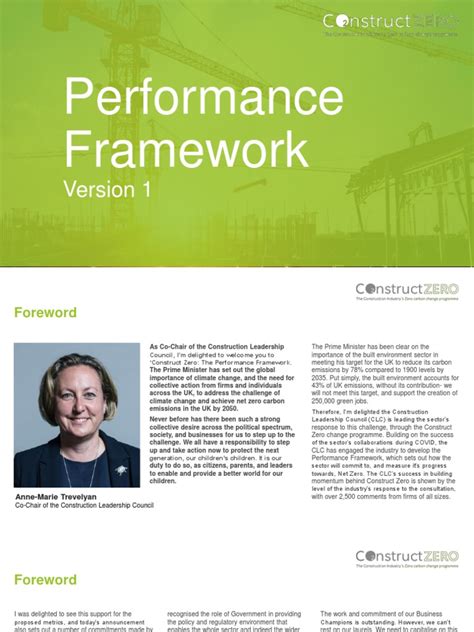 Cz Performance Framework Version 1 20 7 21 Pdf Low Carbon