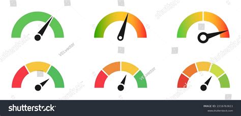 Dashboard Colorful Speedometer Icons Set Vector Stock Vector Royalty Free 2216763611