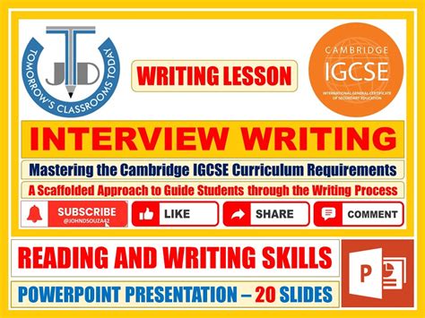 Interview Writing An Igcse Tutorial Teaching Resources