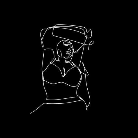 Vector Continuous Line Sexy Female Model Vector Art At Vecteezy