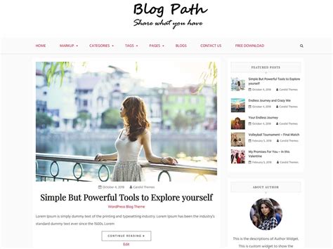 Blog Path Free Wordpress Blog Theme With Grid Layout