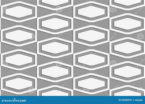 Perforated Squashed Hexagons In Grid Stock Vector Illustration Of