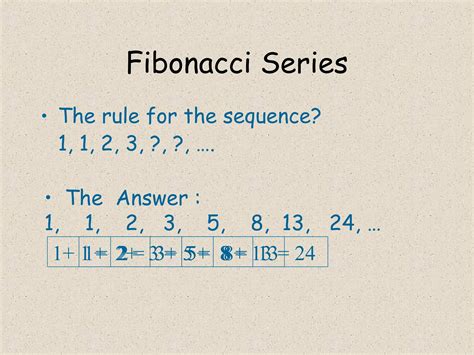 Mathematics Fibonacci Sequence And Patternsppt