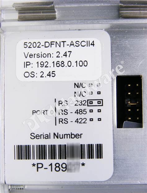 PLC Hardware ProSoft DFNT ASCII EtherNet IP To ASCII Serial Gateway