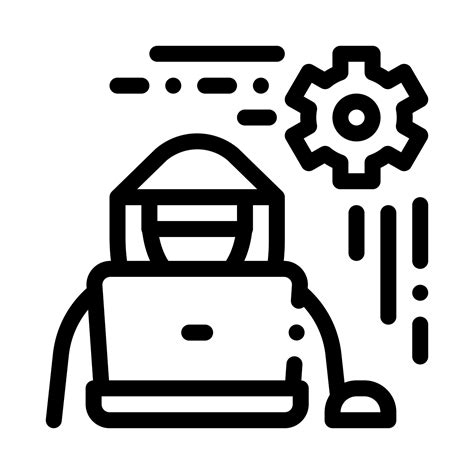 Settings Hacker Icon Vector Outline Illustration 17593907 Vector Art At Vecteezy