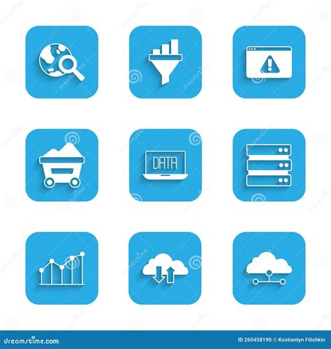 set data analysis cloud download and upload network cloud connection