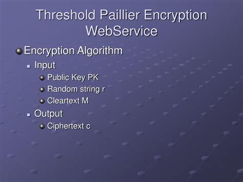 ppt paillier threshold encryption webservice powerpoint presentation