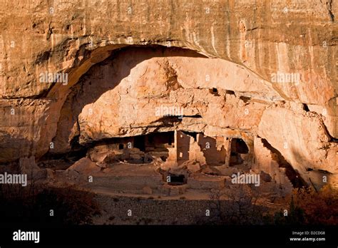 Ruins Of Cliff Dwelling Of Pre Columbian Anasazi Indians And Unesco