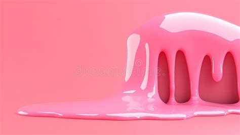 Liquid Gradient Blob In Holographic Pink Shape On Soft Background Stock Illustration