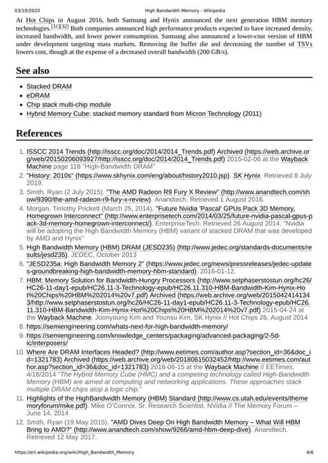 High Bandwidth Memory Notes Pdf Physics Science