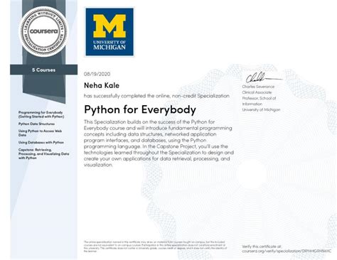 Neha Kale On Linkedin Coursera Coursera Python Pythonforeverybody
