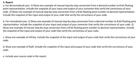 Solved 1 Goal Design An 8 Bit Tiny Floating Point Fp