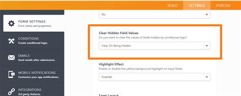 Inventory Widget Clear Hidden Field Values Is Not Working When Dropdown Is Chosen As The