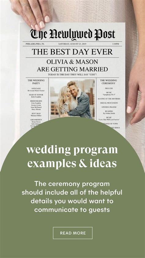 12 Wedding Ceremony Program Ideas And Examples